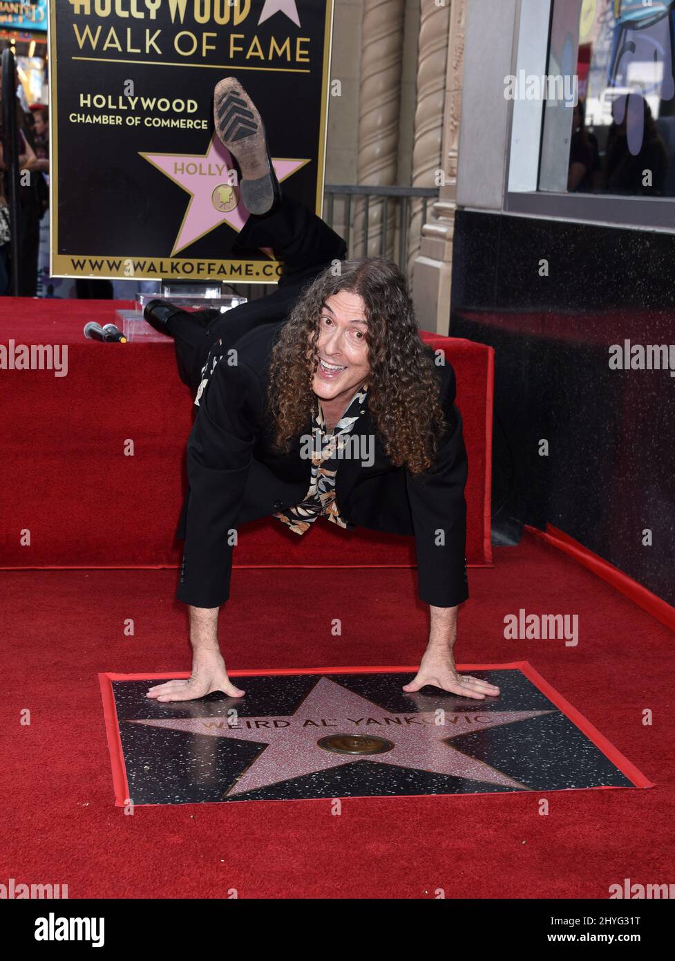Weird Al Yankovic at the Weird Al Yankovic Hollywood Walk Of Fame ...