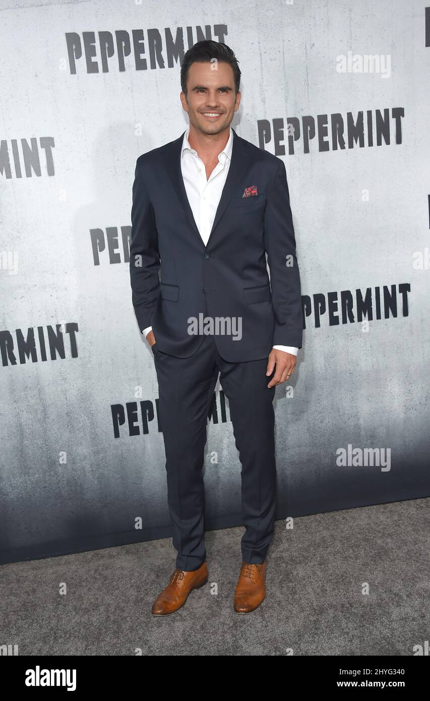 Chris Johnson attending the Pepperming World Premiere in Los Angeles ...