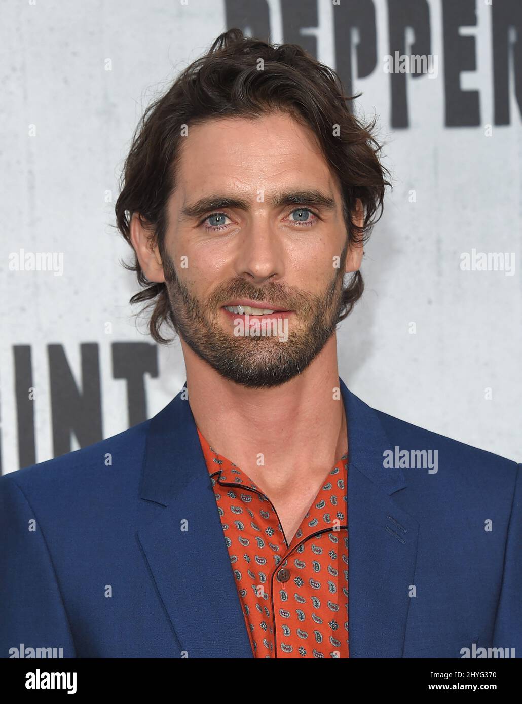 Tyson Ritter attending the Pepperming World Premiere in Los Angeles ...