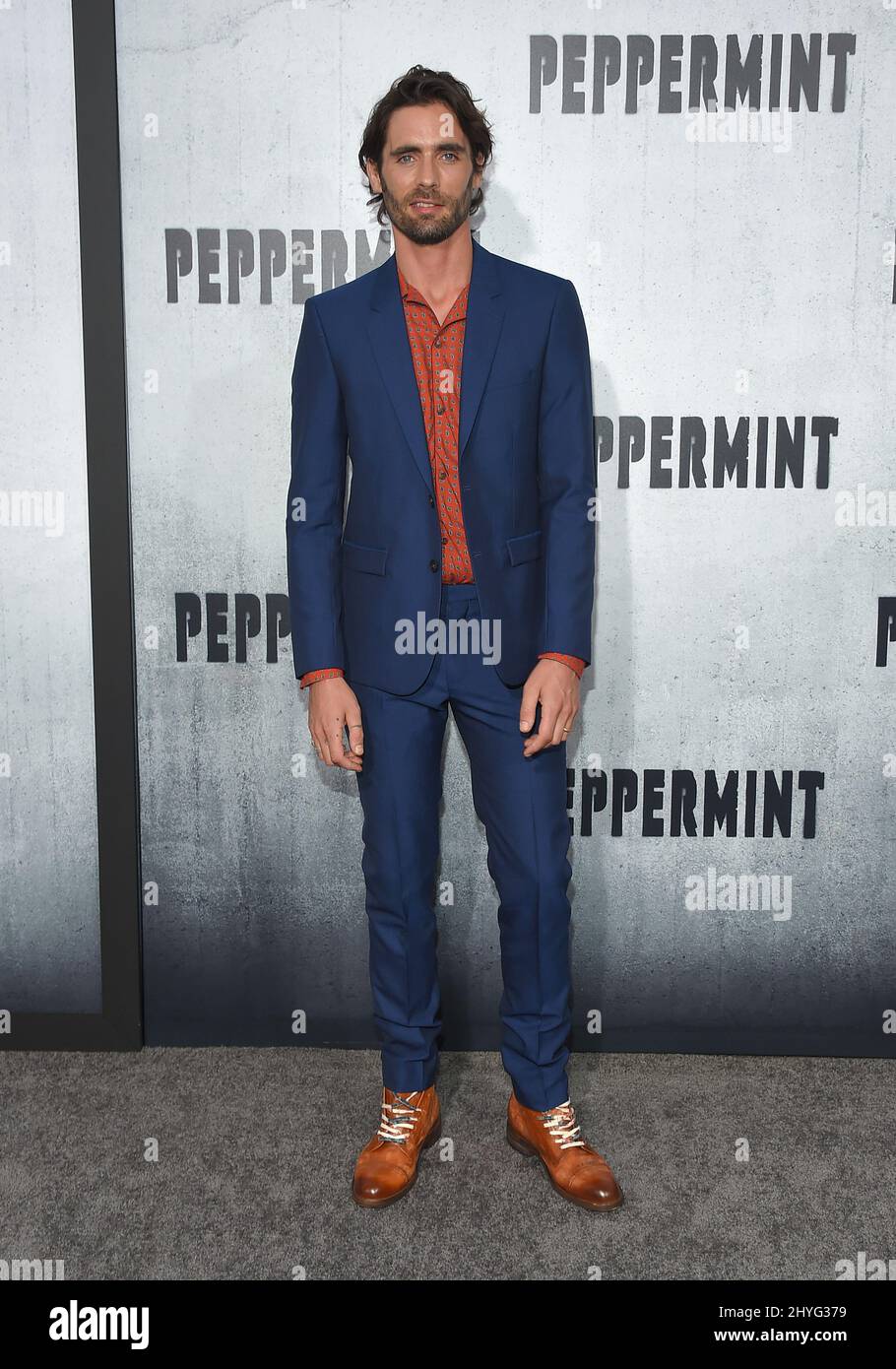 Tyson Ritter attending the Pepperming World Premiere in Los Angeles ...