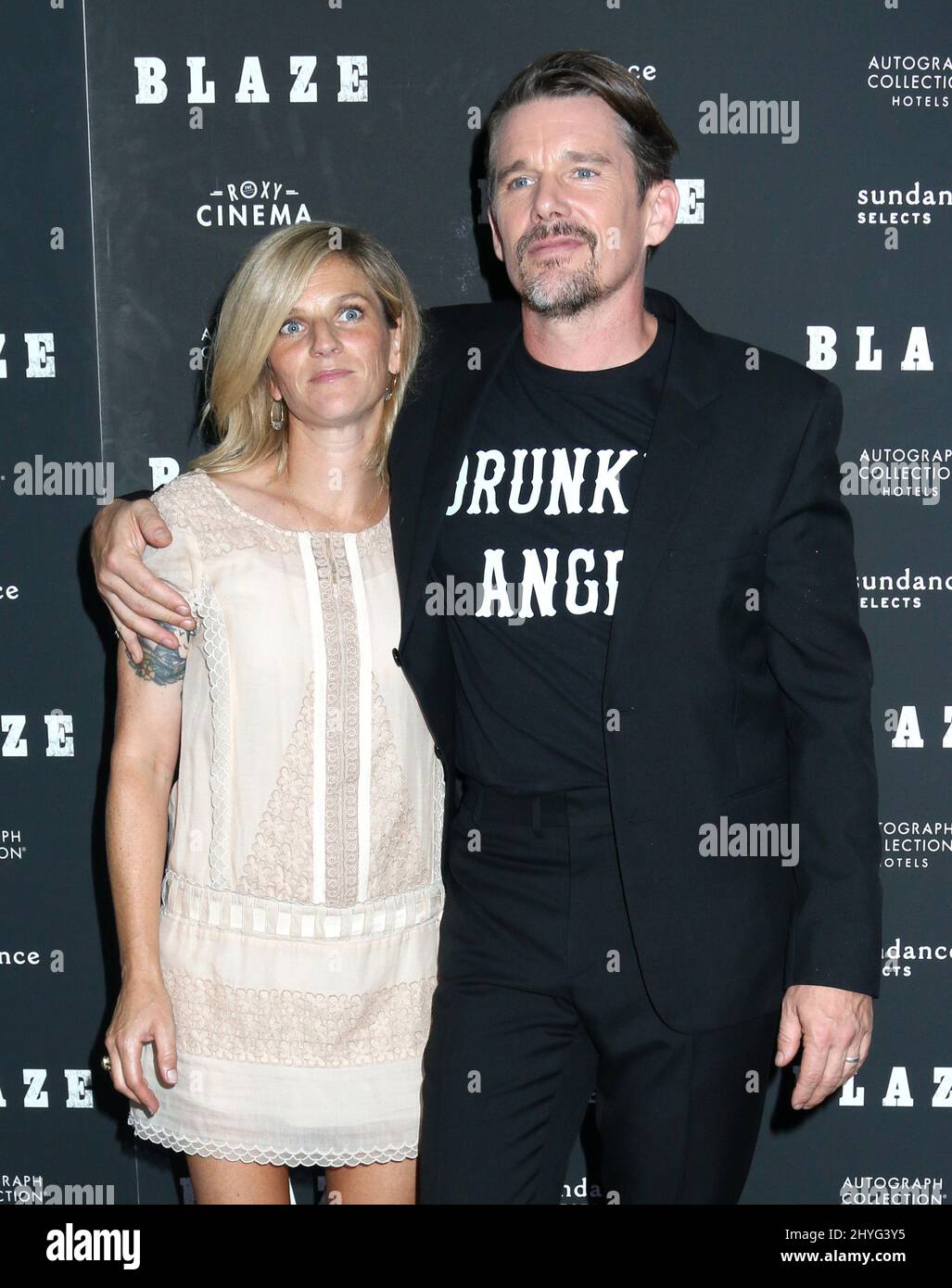 Ethan Hawke & wife Ryan Hawke attending the Blaze Special Screening ...