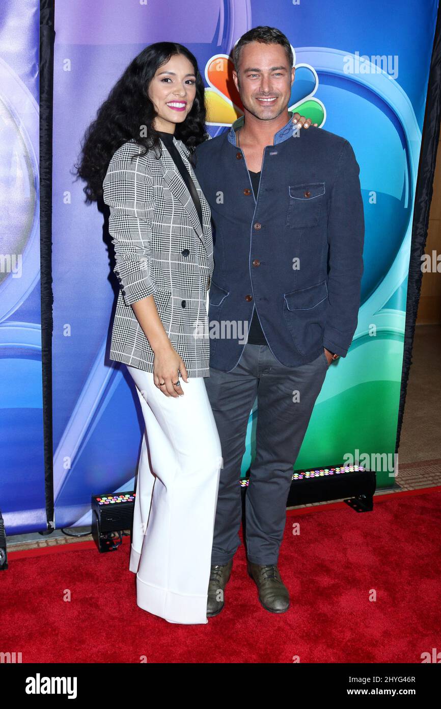 Miranda Rae Mayo & Taylor Kinner attending the NBC Fall New York Junket ...