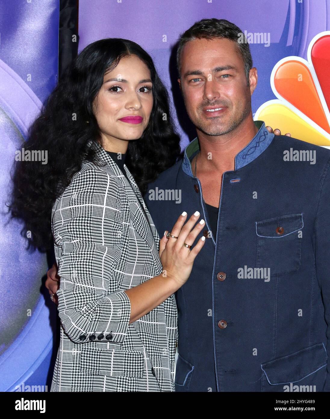 Miranda Rae Mayo & Taylor Kinner attending the NBC Fall New York Junket ...