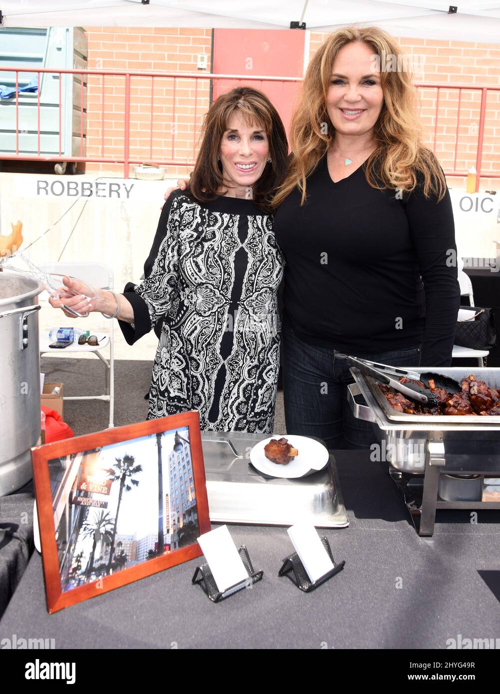 Kate Linder and Catherine Bach at the Hollywood Chamber Of Commerce's ...