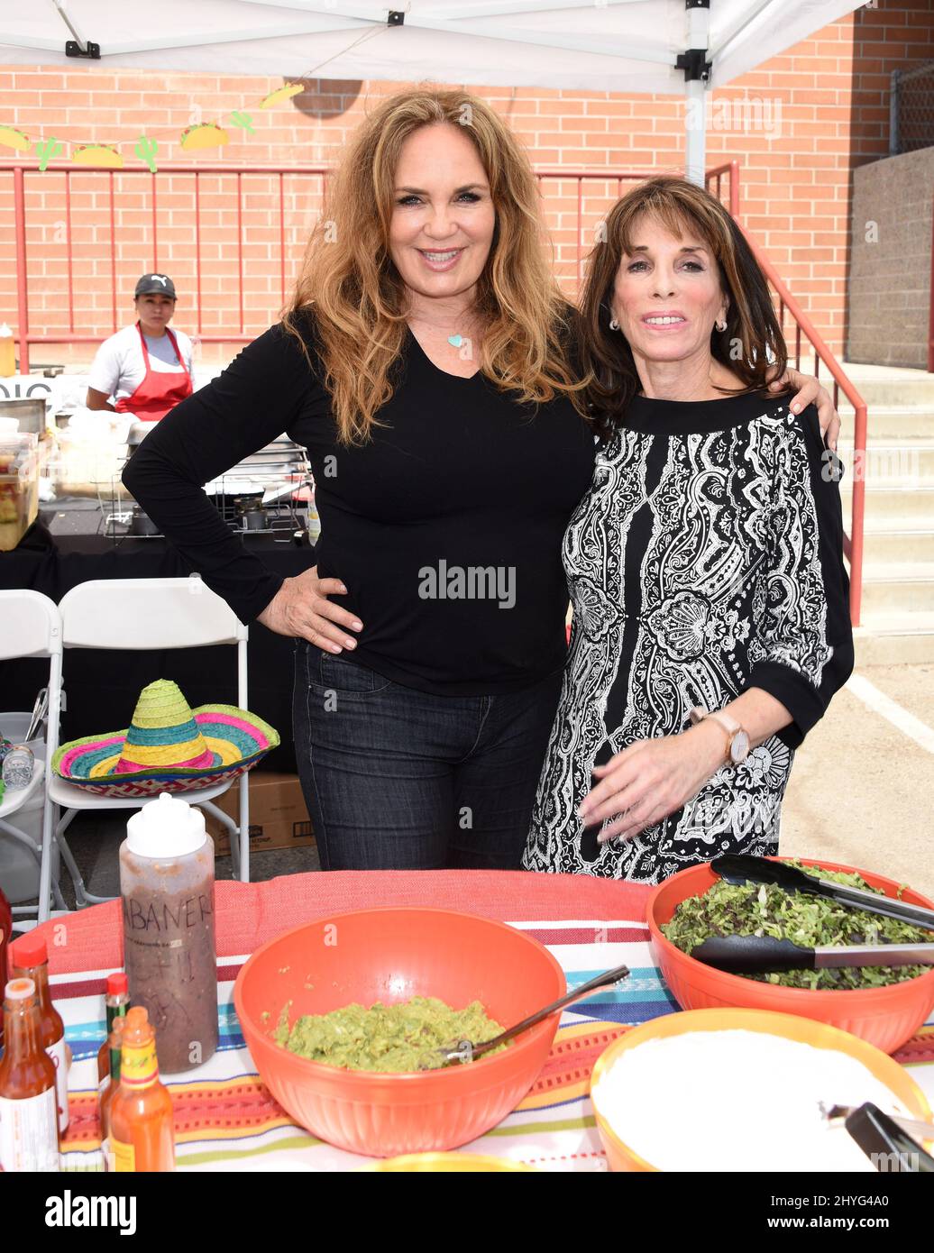 Catherine Bach and Kate Linder at the Hollywood Chamber Of Commerce's ...