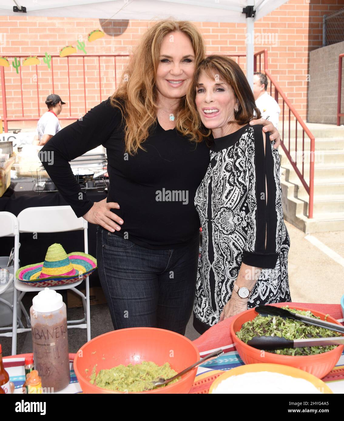 Catherine Bach and Kate Linder at the Hollywood Chamber Of Commerce's ...