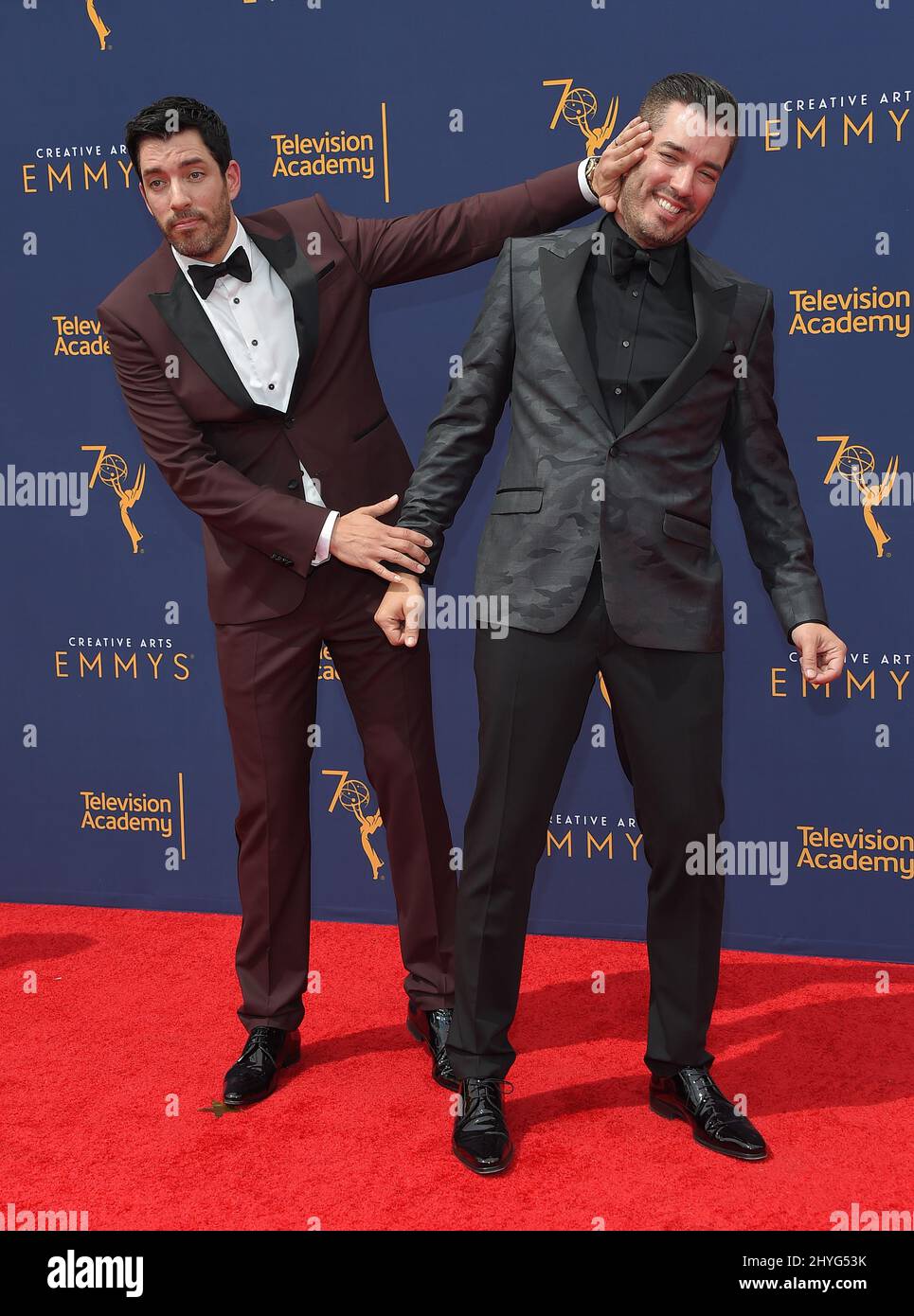 Drew Scott and Jonathan Scott arrives at the 70th Primetime Creative ...