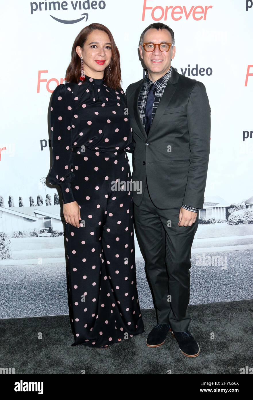 Maya Rudolph & Fred Armisen attending the Amazons 'Forever' Premiere ...