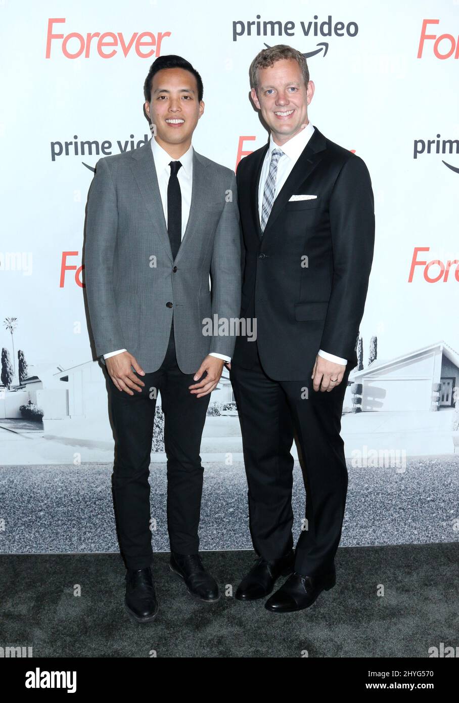 Alan Yang & Matt Hubbard attending the Amazons 'Forever' Premiere Held ...