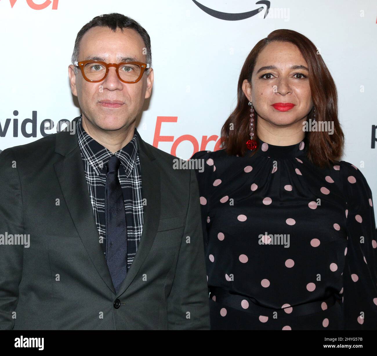 Fred Armisen & Maya Rudolph attending the Amazons 'Forever' Premiere ...
