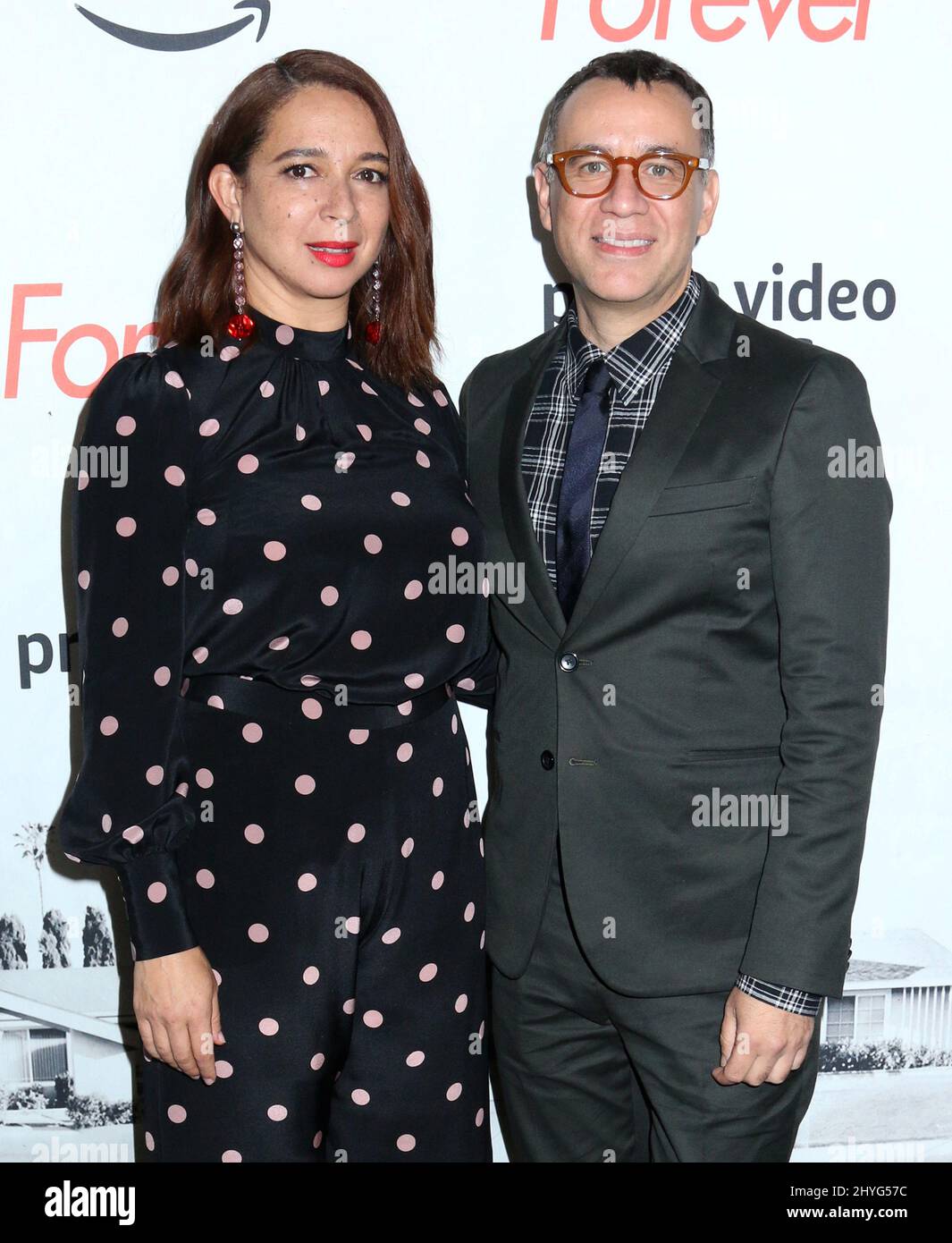 Maya Rudolph & Fred Armisen attending the Amazons 'Forever' Premiere ...