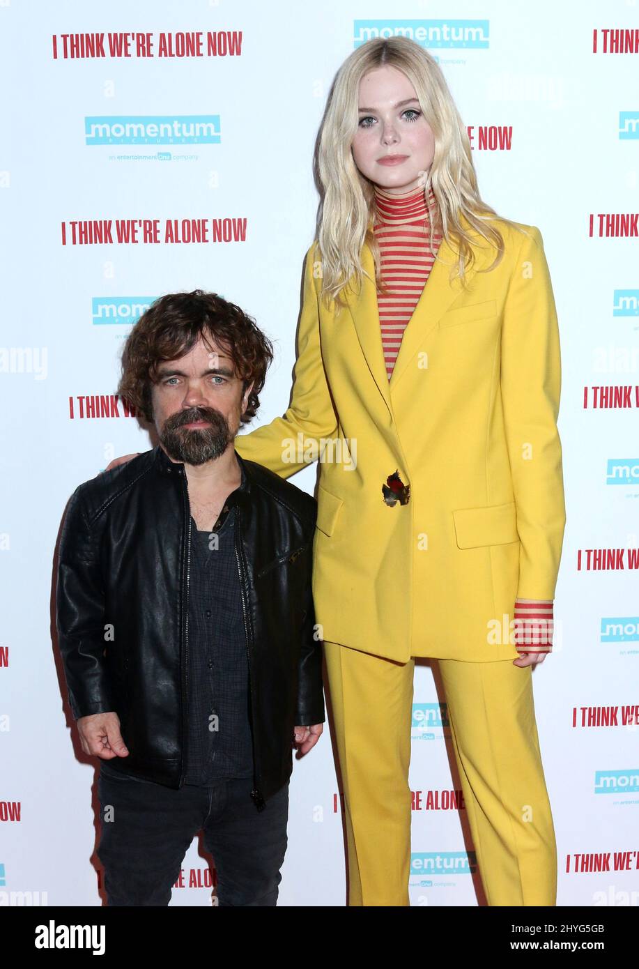 Peter Dinklage & Elle Fanning attending the I Think We're Alone Now ...