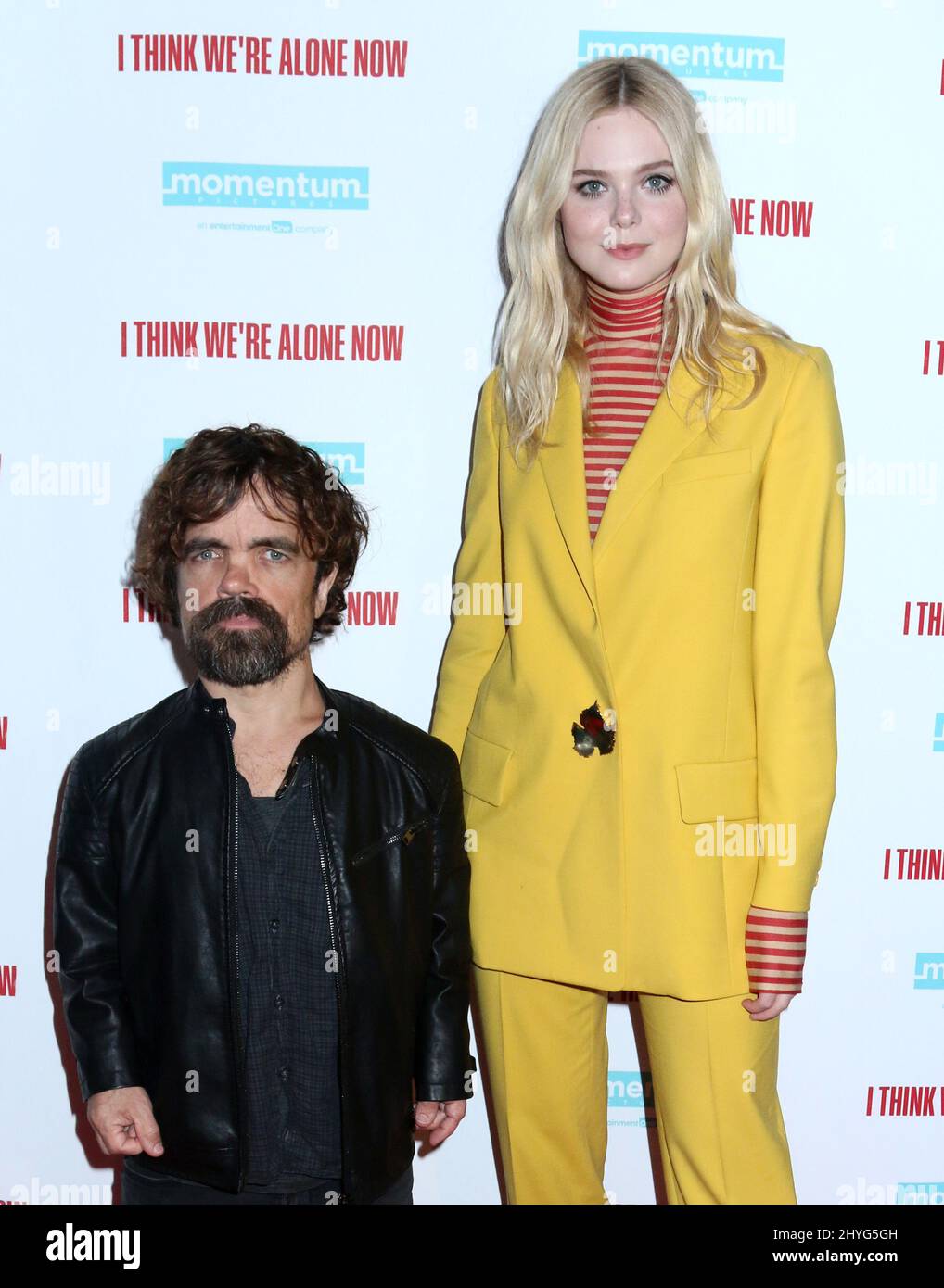 Peter Dinklage & Elle Fanning attending the I Think We're Alone Now ...