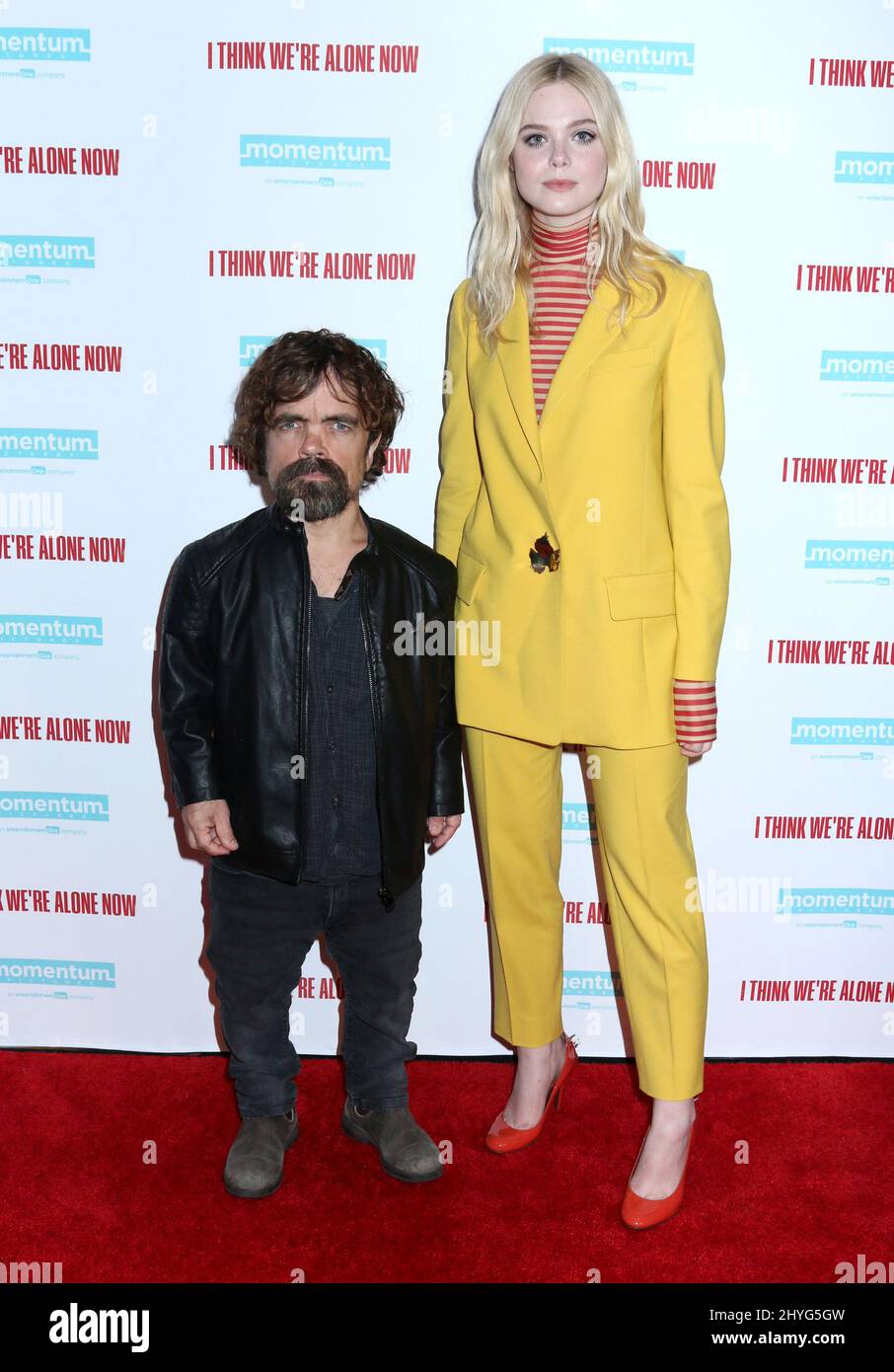 Peter Dinklage & Elle Fanning attending the I Think We're Alone Now ...