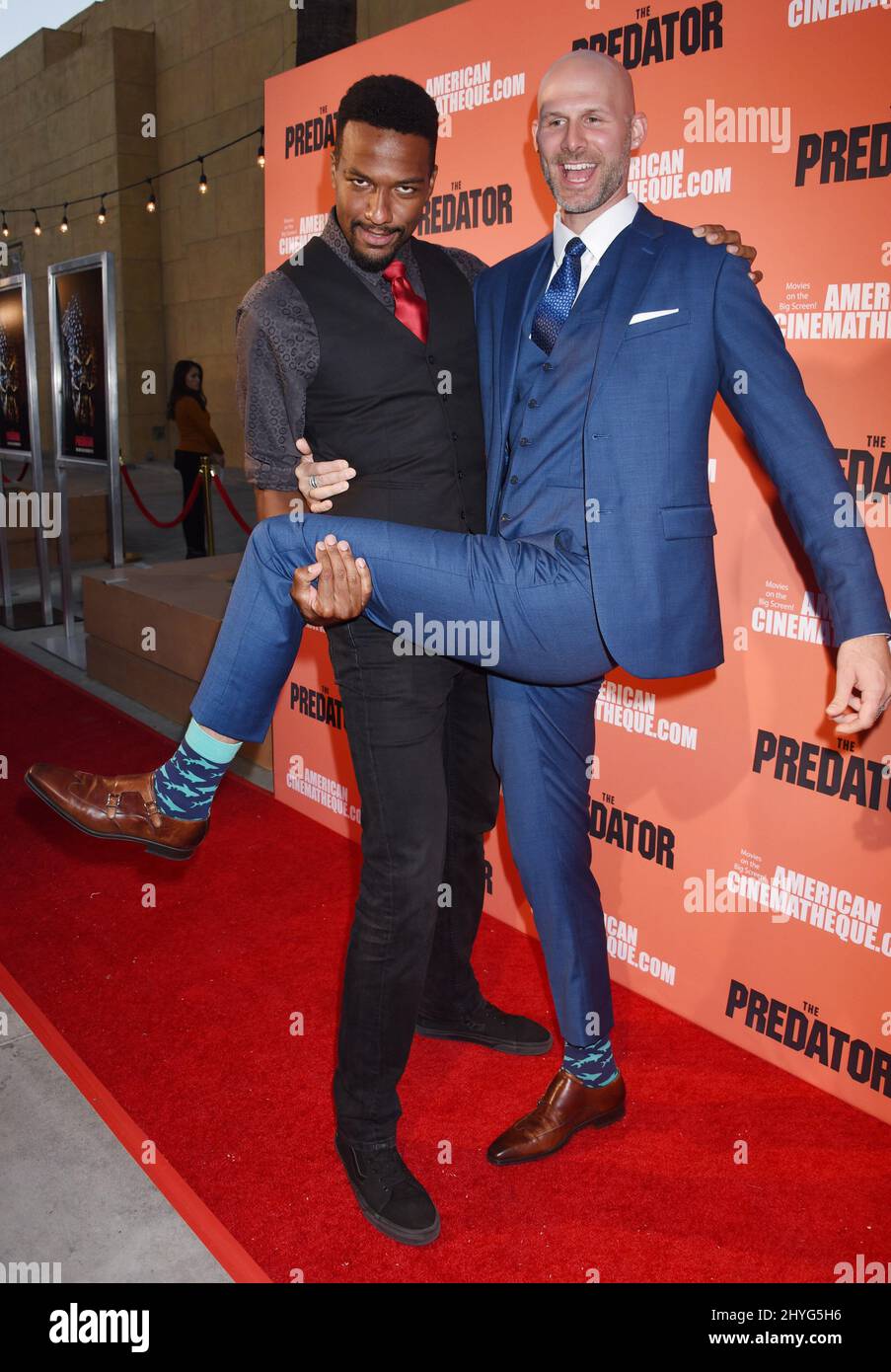 Brian A. Prince and Kyle Strauts at 'The Predator' Special Screening ...