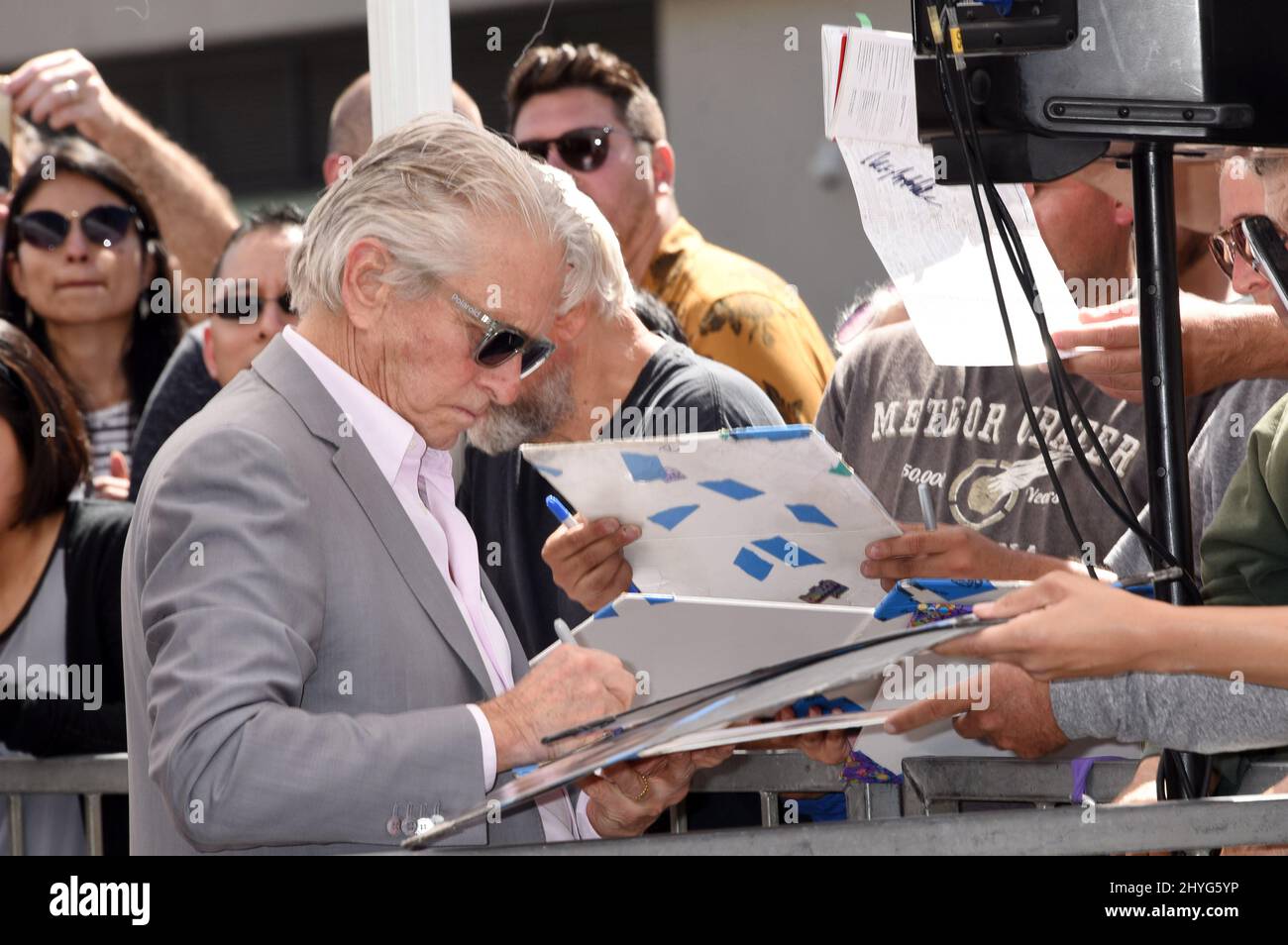 Michael Douglas at the Eric McCormack Star Ceremony held on the ...