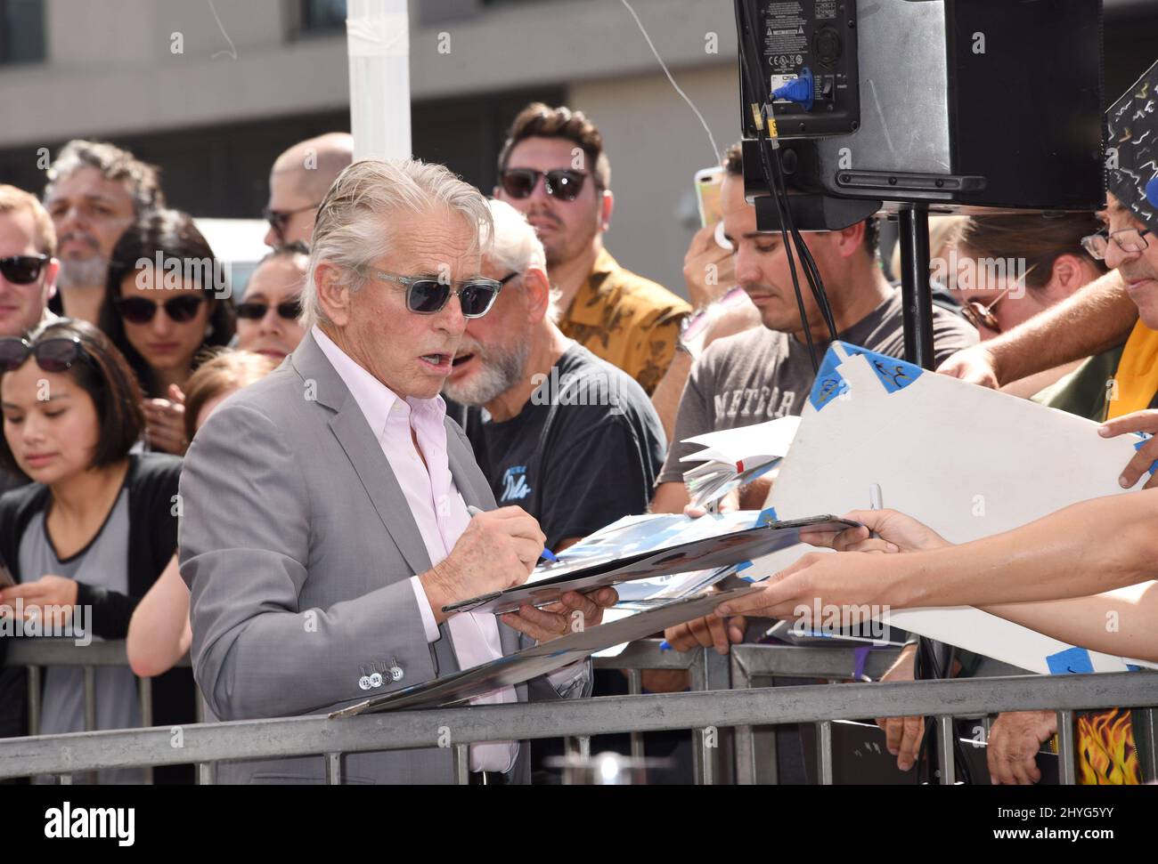 Michael Douglas at the Eric McCormack Star Ceremony held on the ...