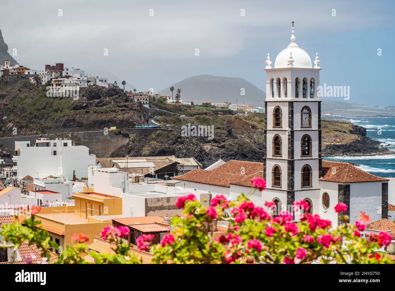 Garachico, Tenerife, Canary islands, Spain: Overview of the colorful ...