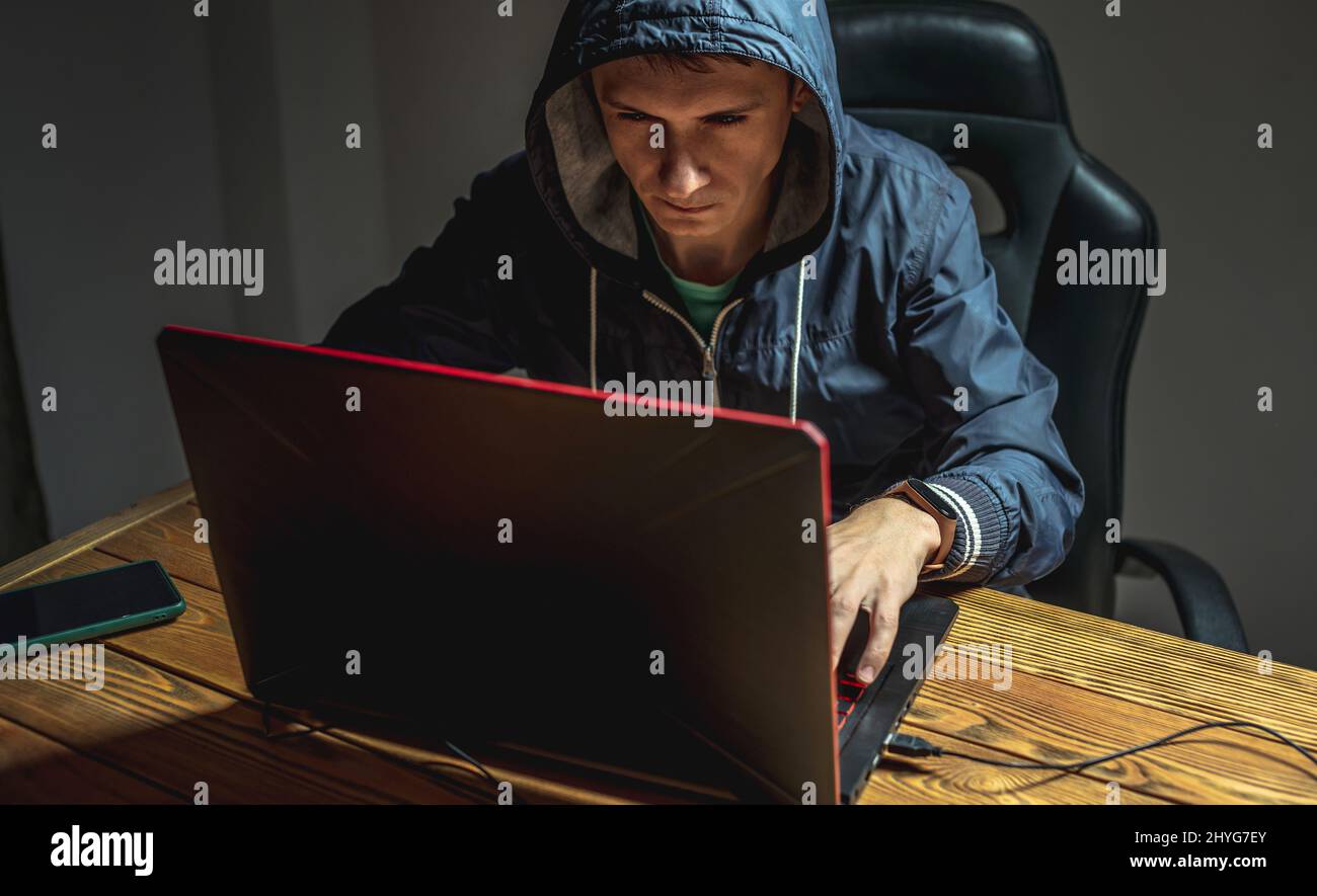 Hacker typing keyboard concept user hi-res stock photography and images ...