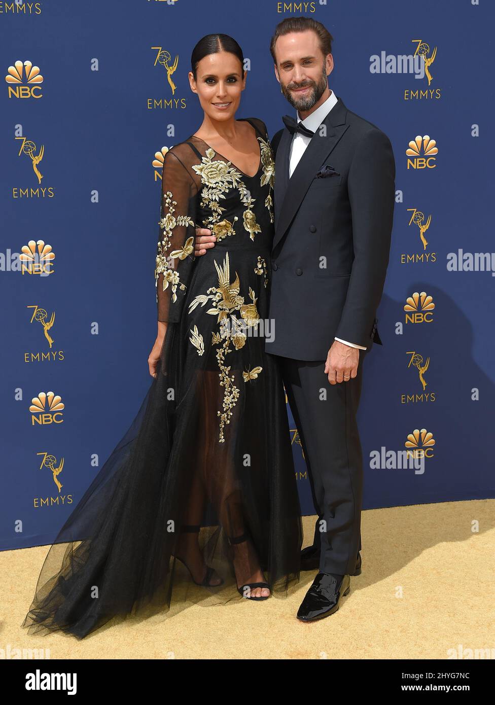 Joseph Fiennes and Maria Dolores Dieguez at the 70th Primetime Emmy ...