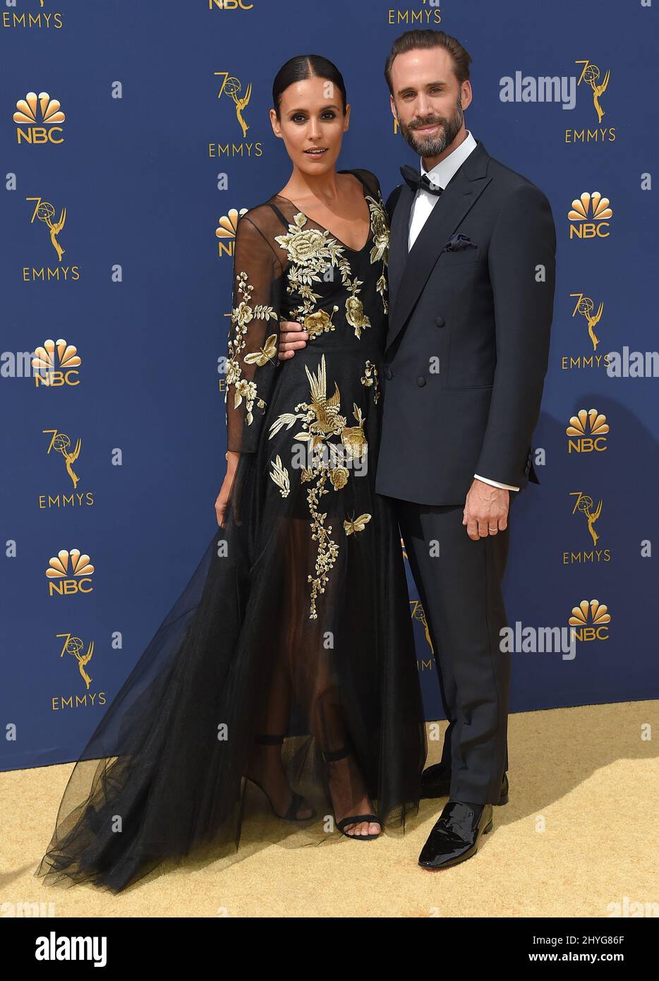 Joseph Fiennes and Maria Dolores Dieguez at the 70th Primetime Emmy ...