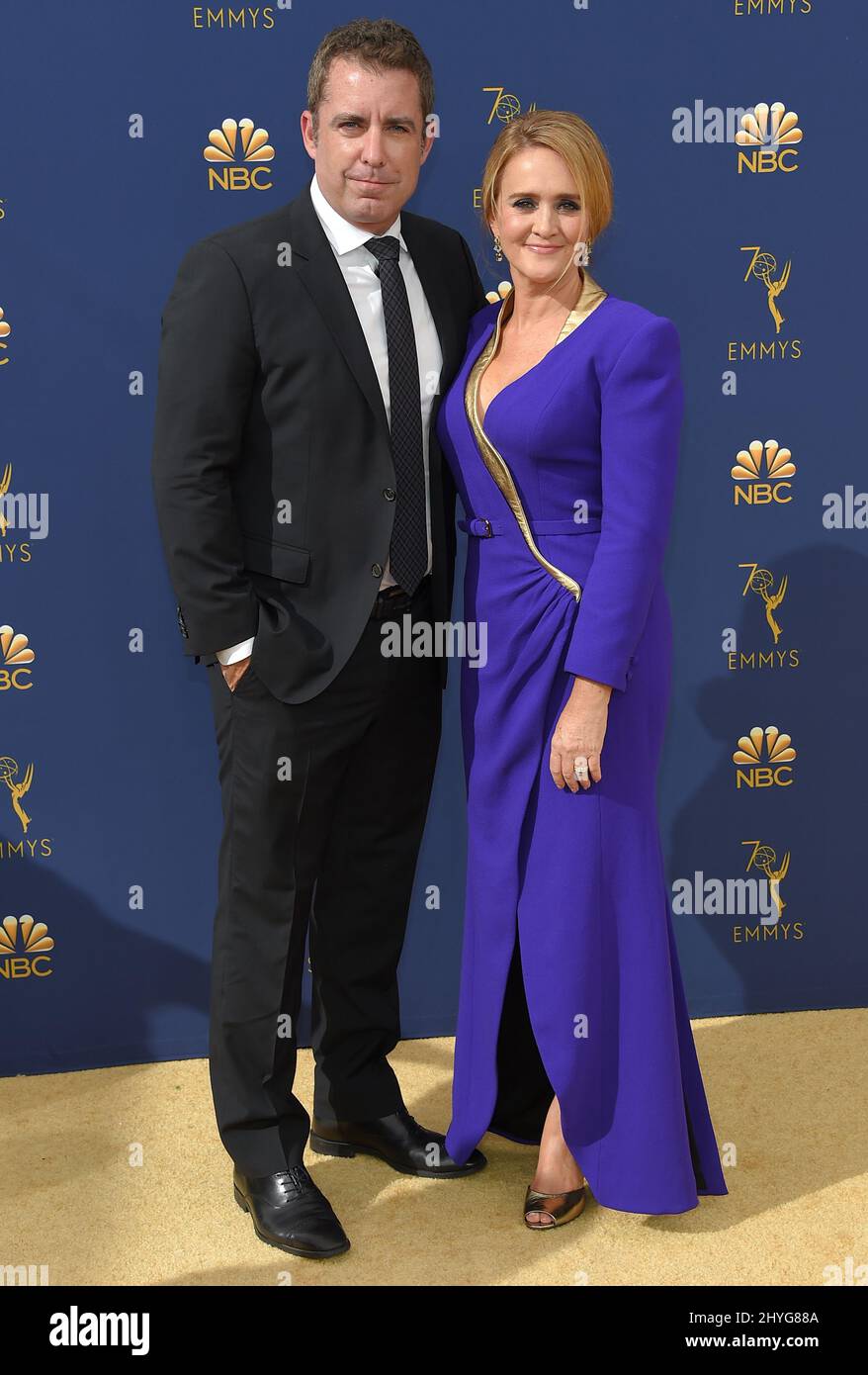 Samantha Bee and Jason Jones at the 70th Primetime Emmy Awards held at ...