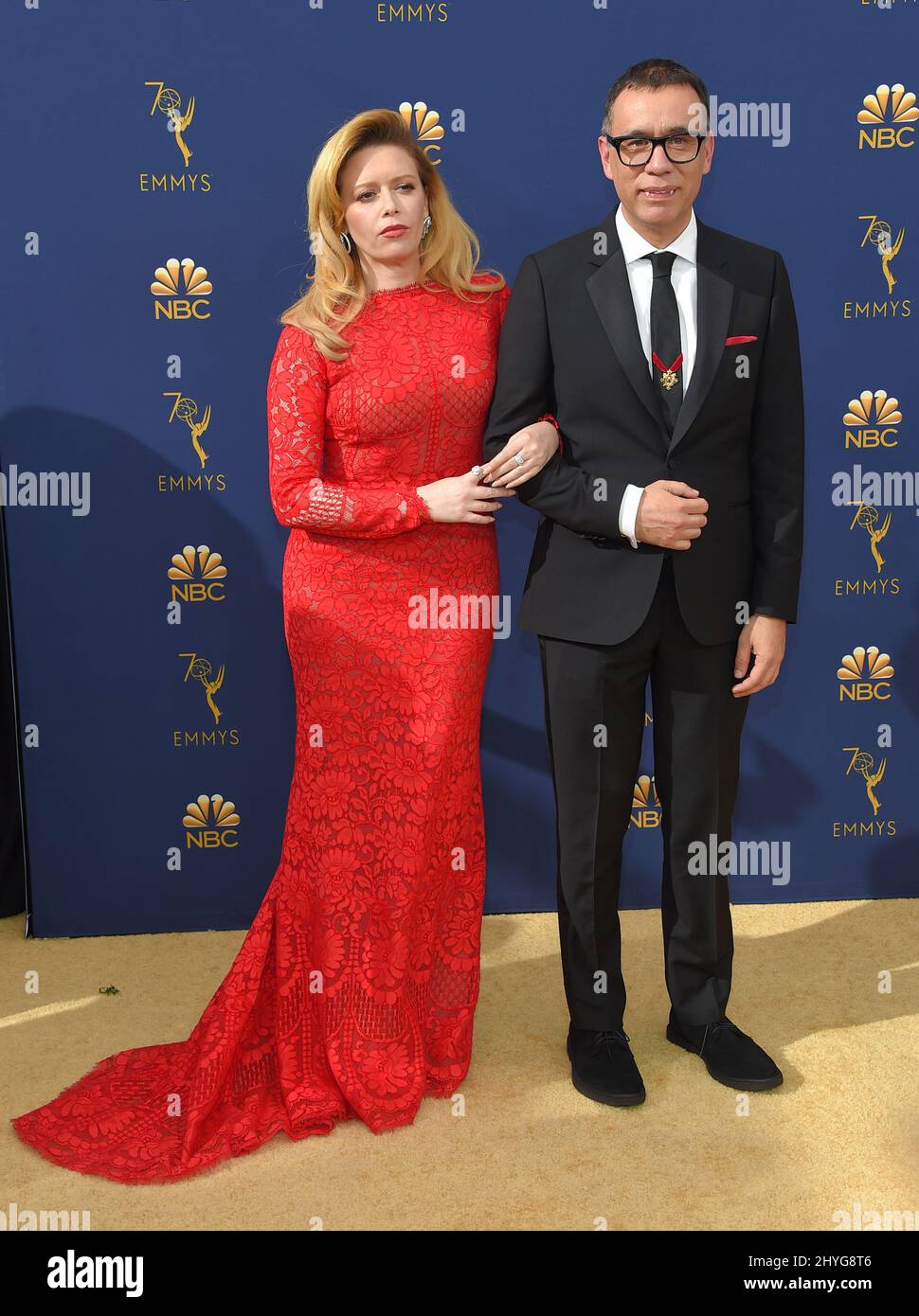 Natasha Lyonne and Fred Armisen at the 70th Primetime Emmy Awards held ...