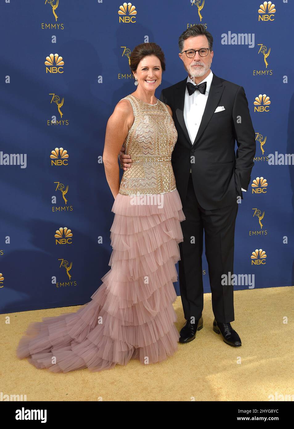 Stephen Cobert and Evelyn McGee-Colbert at the 70th Primetime Emmy ...