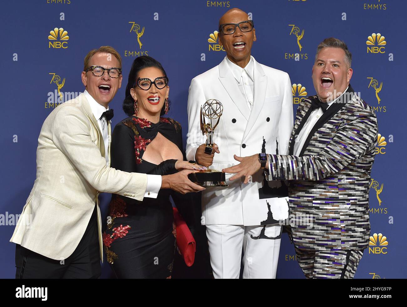Carson Kressley, Michelle Visage, RuPaul and Ross Matthews at the 70th ...