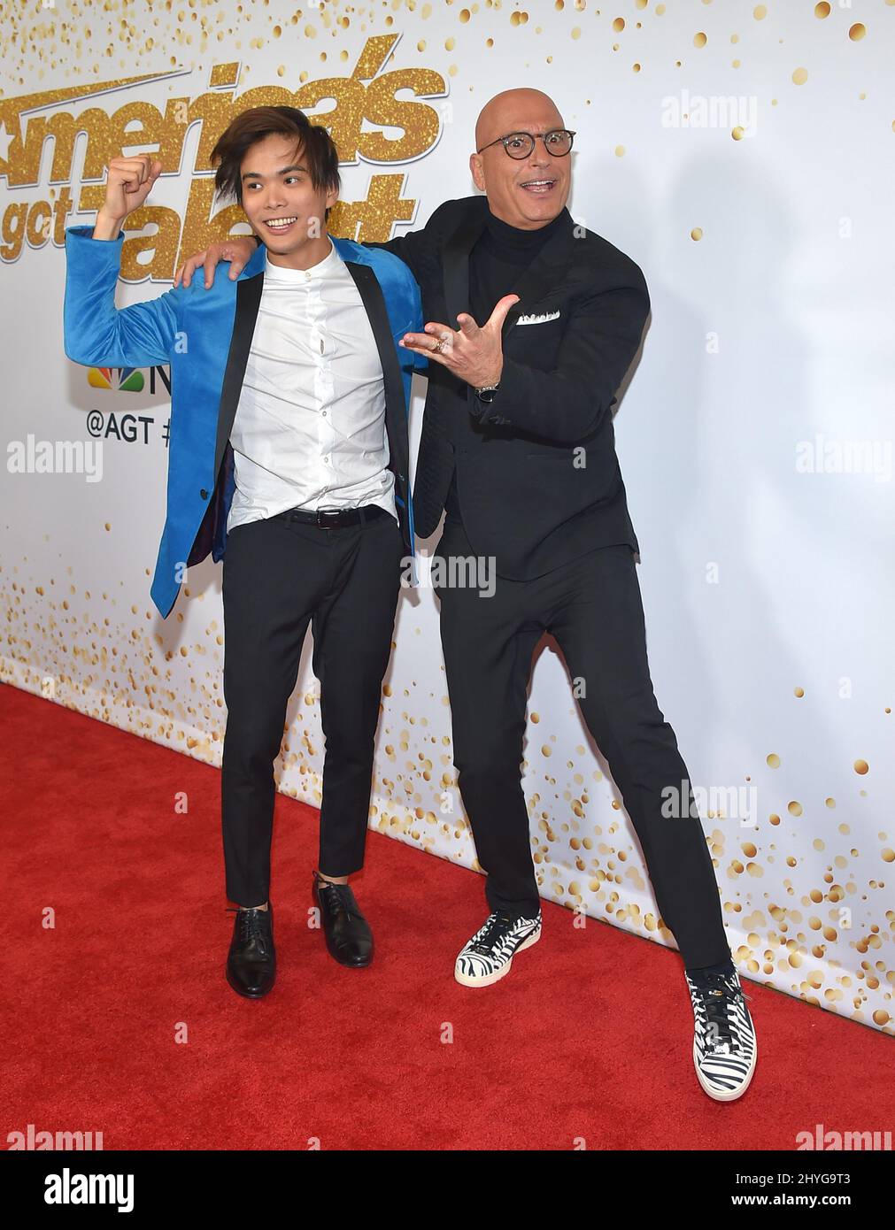 Shin Lim and Howie Mandel attending the America's Got Talent Season 13 ...