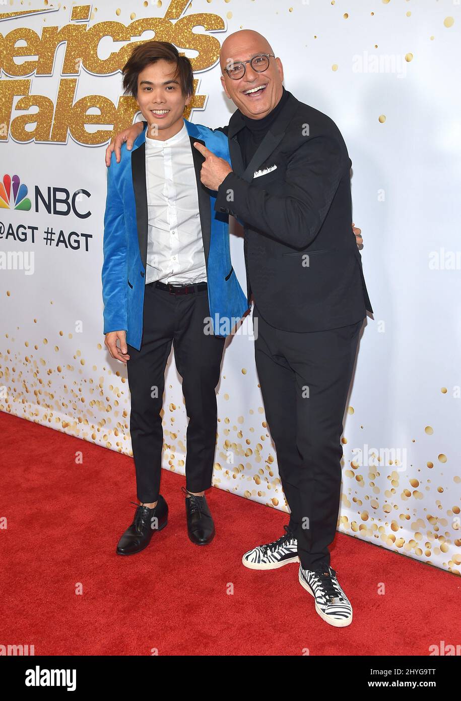 Shin Lim and Howie Mandel attending the America's Got Talent Season 13 ...