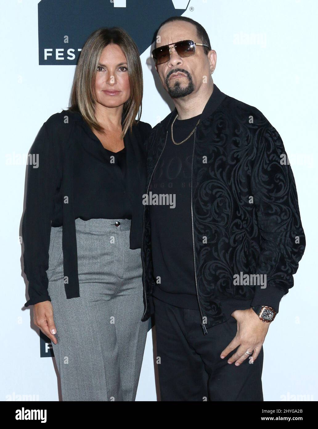 Mariska Hargitay And Ice T Attending The Tribeca Tv Festival 20th