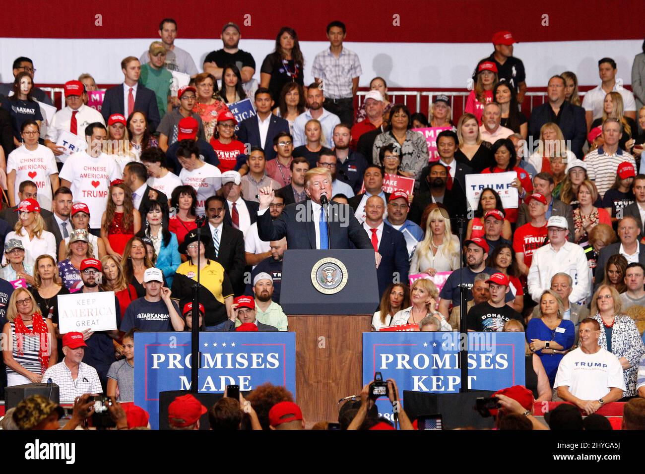 President Donald Trump 'Make America Great Again Rally' Stock Photo - Alamy