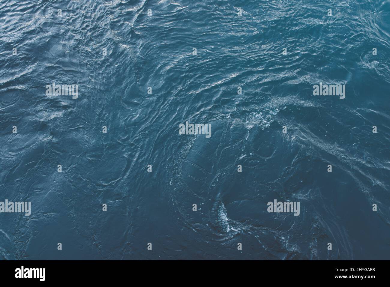 Blue sea surface with waves and ripples. Top view Stock Photo - Alamy