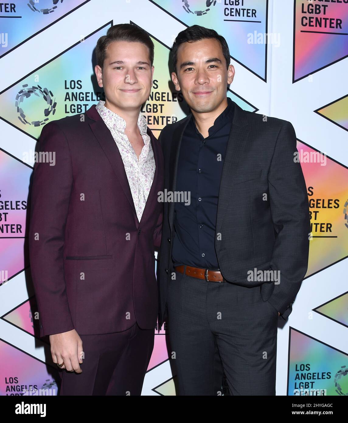 Josh Cochran and Conrad Ricamora attending the Los Angeles LGBT Center ...