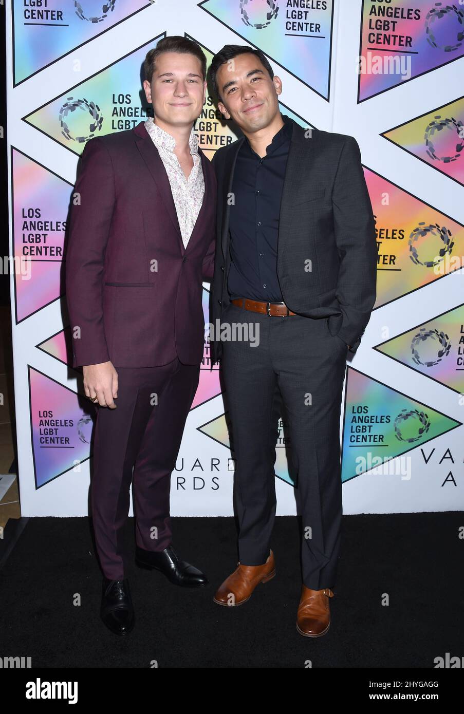 Josh Cochran and Conrad Ricamora attending the Los Angeles LGBT Center ...