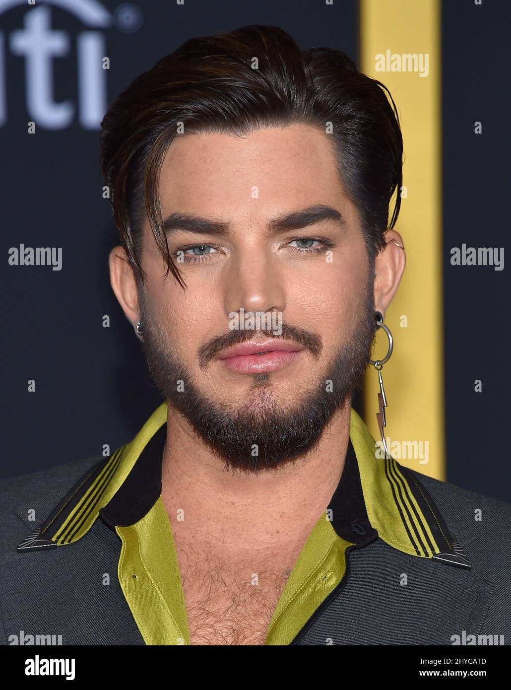 Adam Lambert attending the premiere of A Star Is Born, in Los Angeles ...