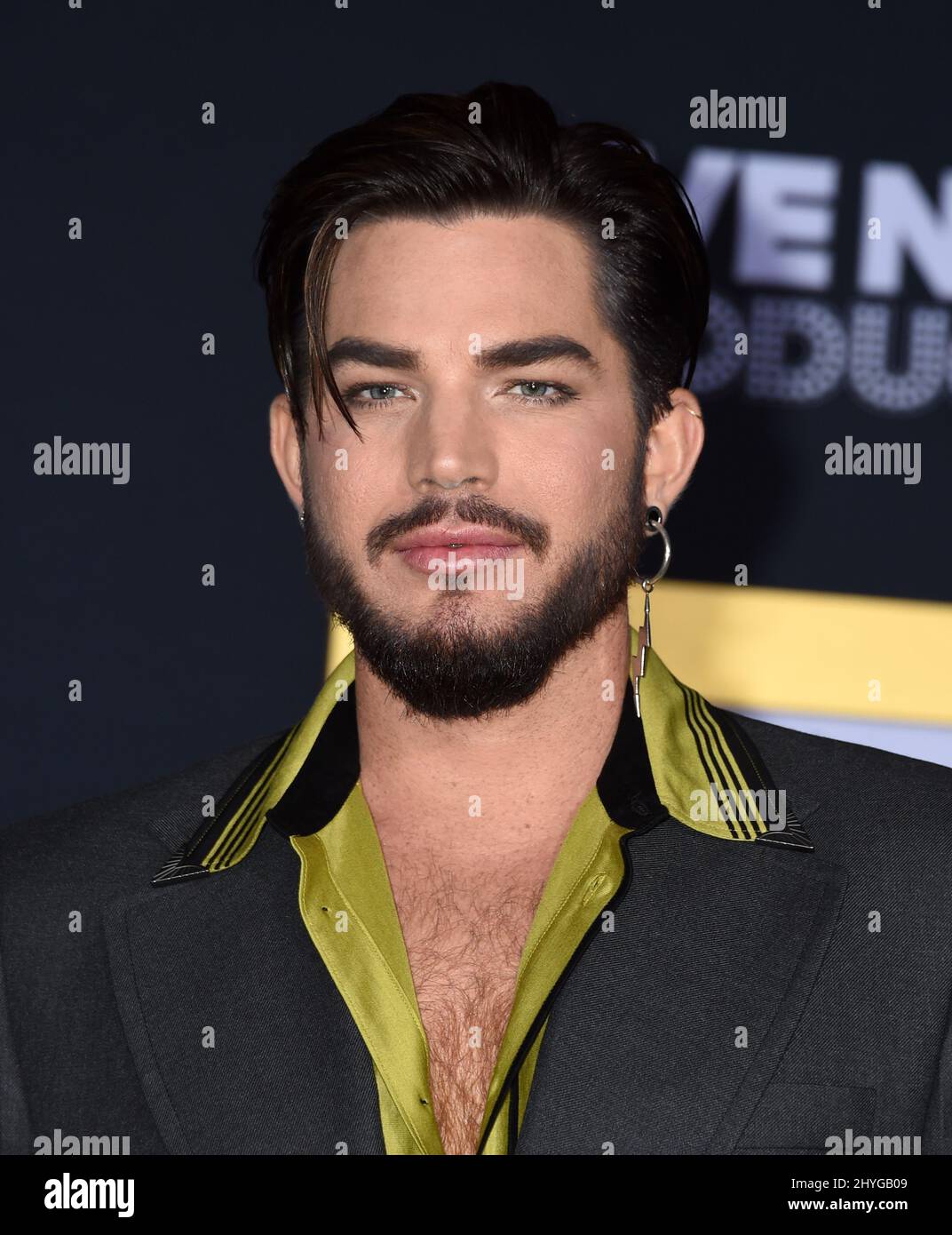 Adam Lambert attending the premiere of A Star Is Born, in Los Angeles ...