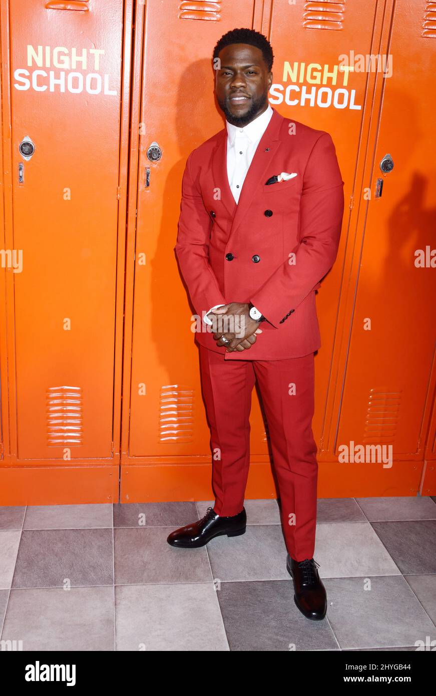 Kevin Hart attending the premiere of Night School in Los Angeles ...