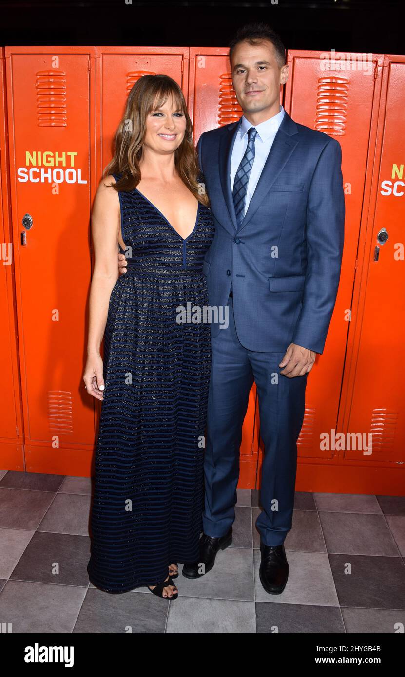 Mary Lynn Rajskub and Matthew Rolph attending the premiere of Night ...