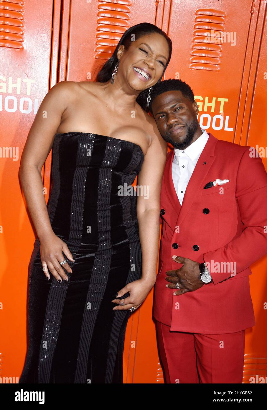 Tiffany Haddish and Kevin Hart attending the premiere of Night School ...