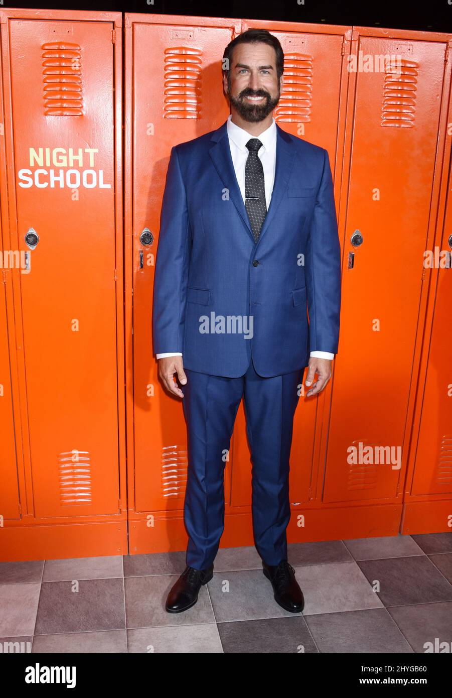 Rob Riggle attending the premiere of Night School in Los Angeles ...