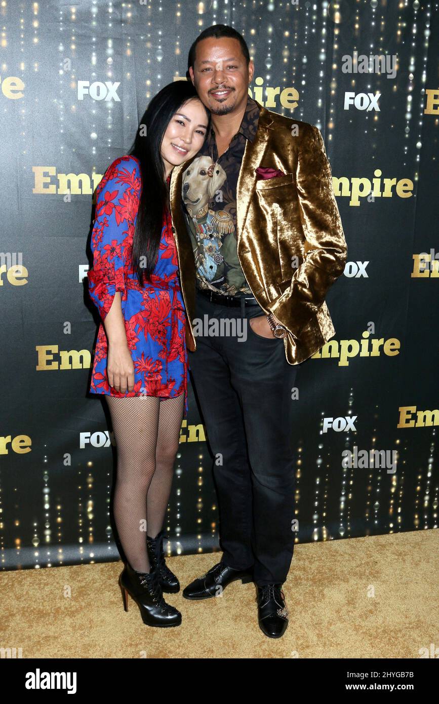 Terrence Howard & Mira Pak attending the premiere ofseason five of ...