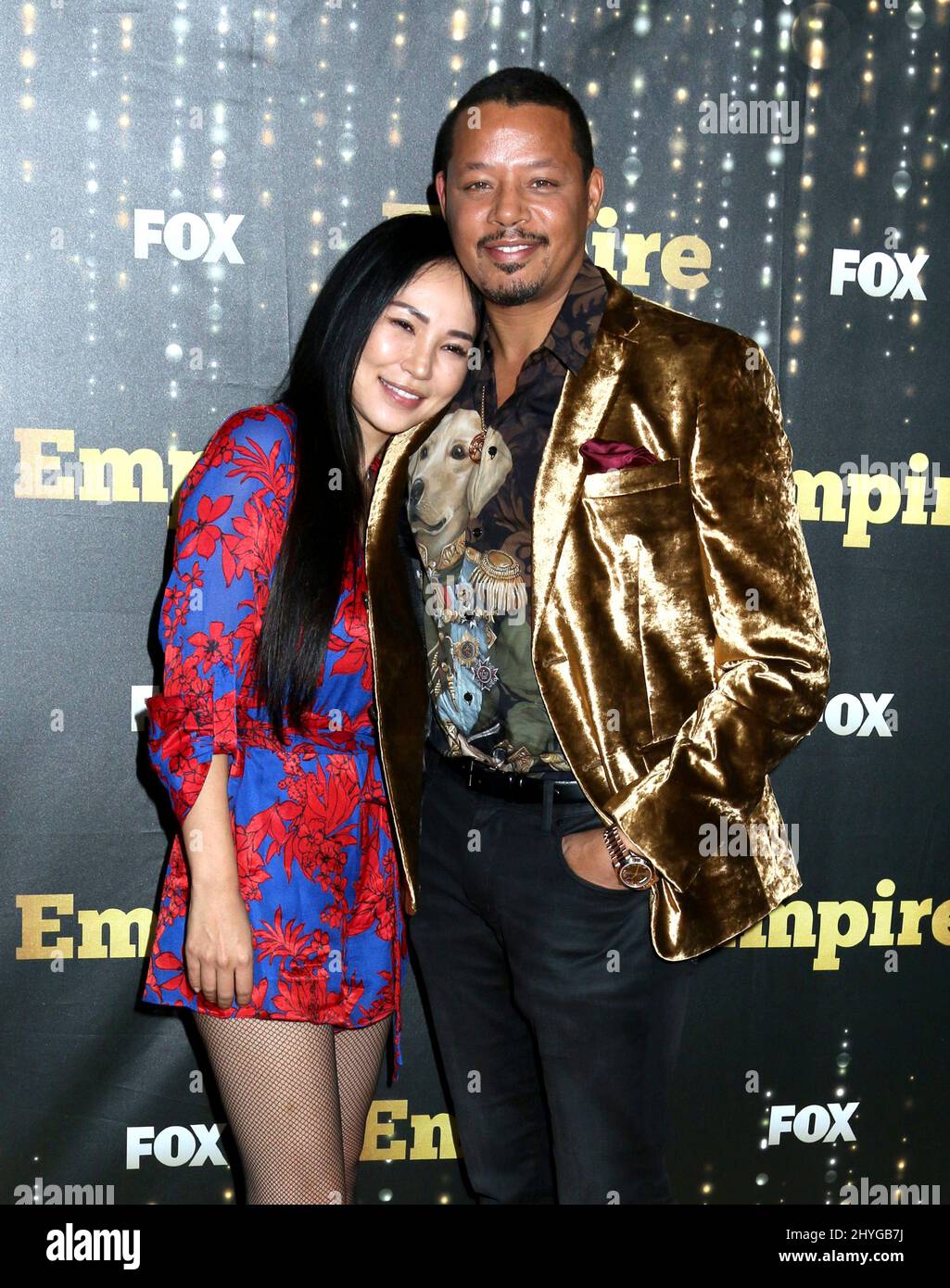 Terrence Howard & Mira Pak attending the premiere ofseason five of ...