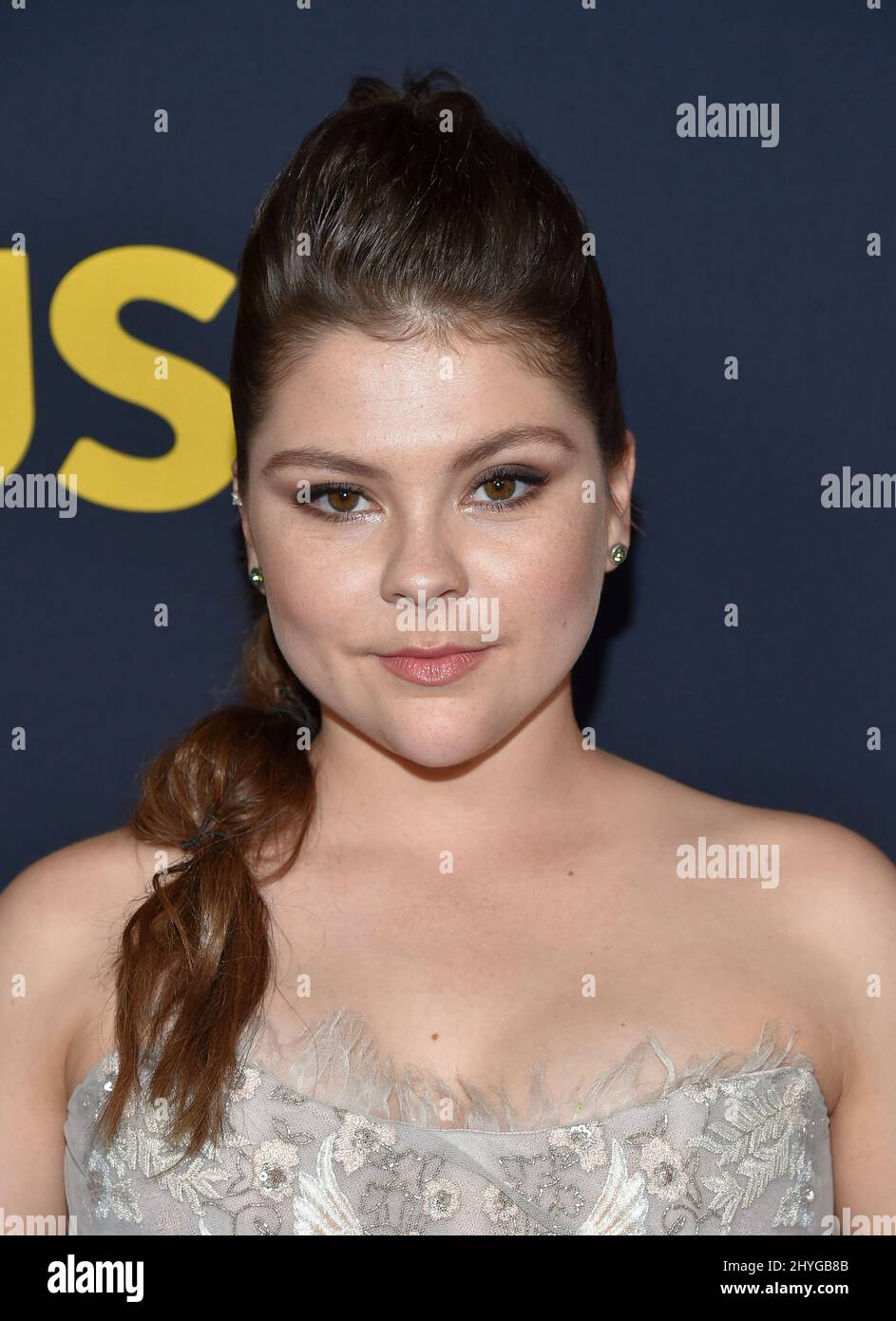 Hannah Zeile attending the season three premiere pf This Is Us, held at ...