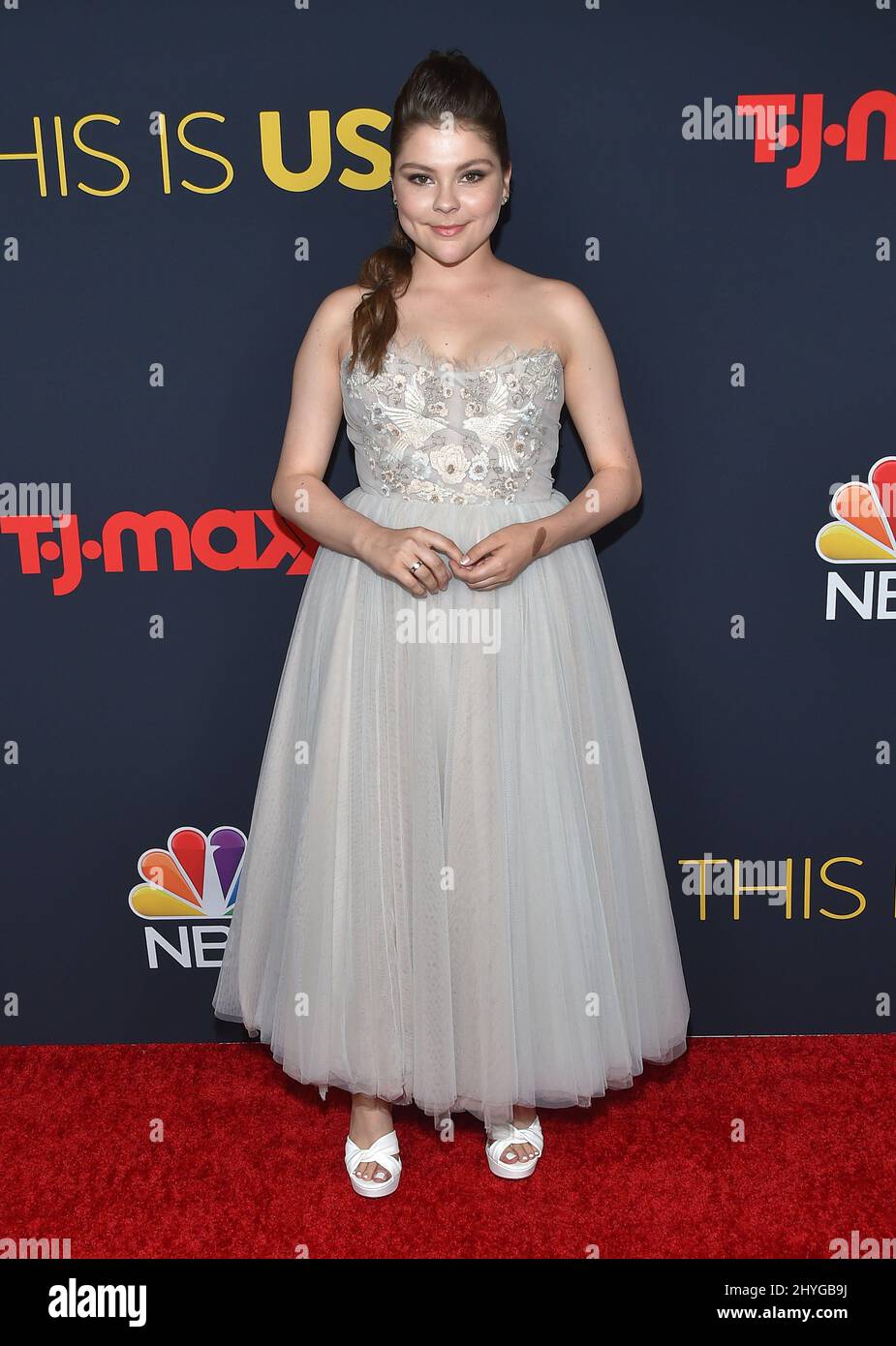 Hannah Zeile attending the season three premiere pf This Is Us, held at ...