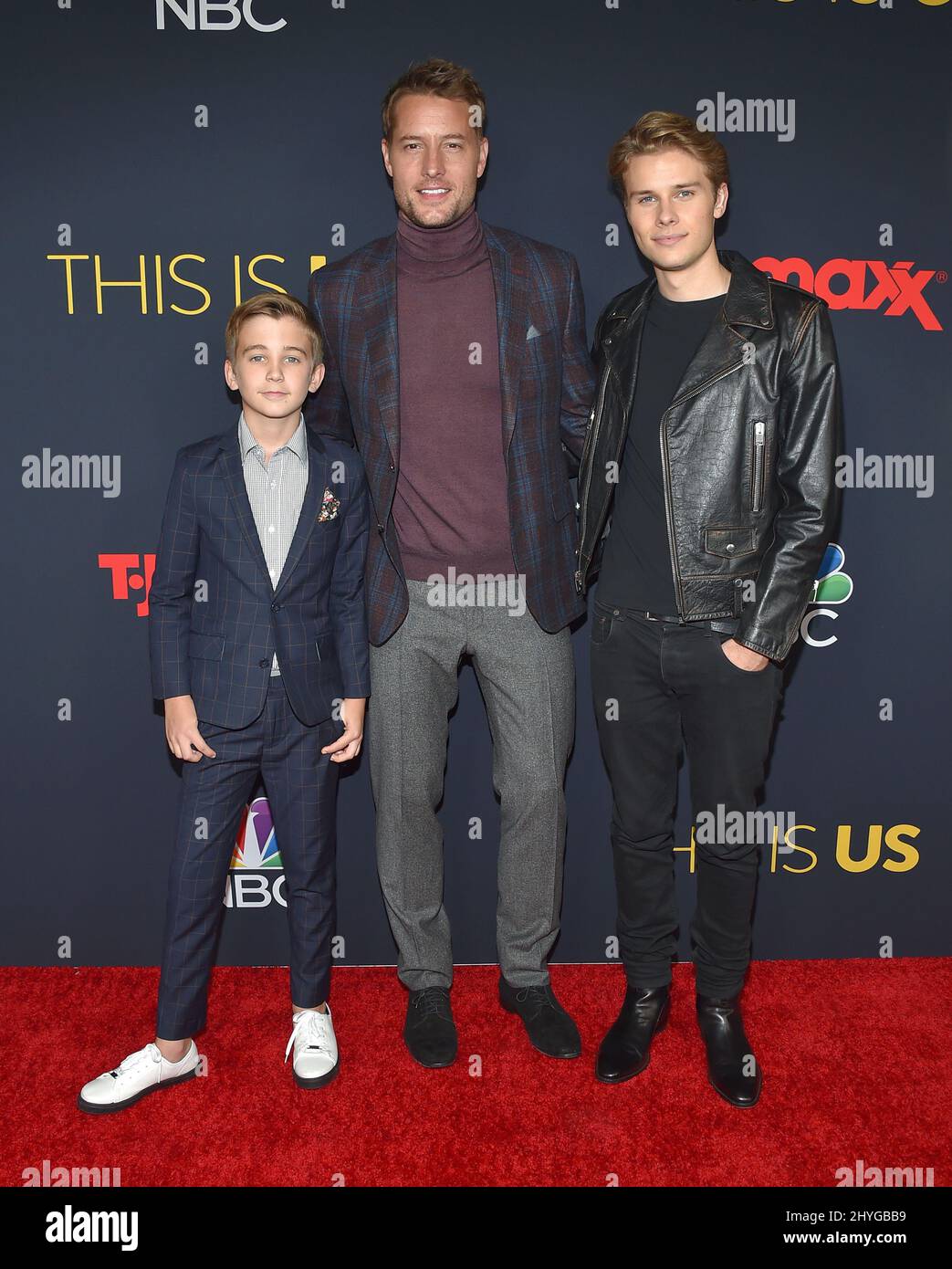 Parker Bates, Justin Hartley and Logan Shroyer attending the season ...