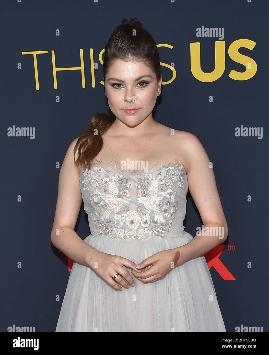 Hannah Zeile attending the season three premiere pf This Is Us, held at ...