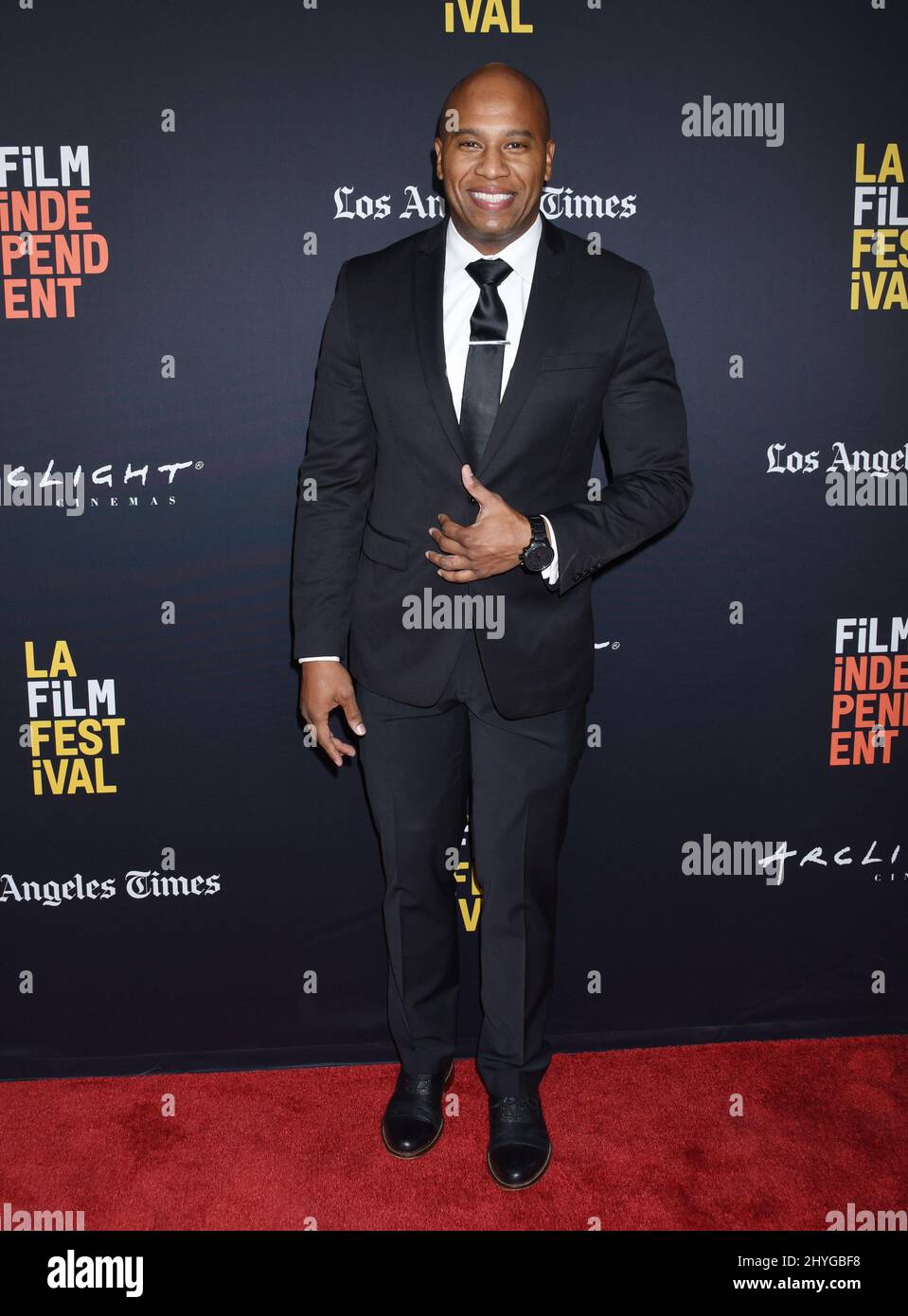 Maurice Hall attending the premiere of The Oath, in Los Angeles ...