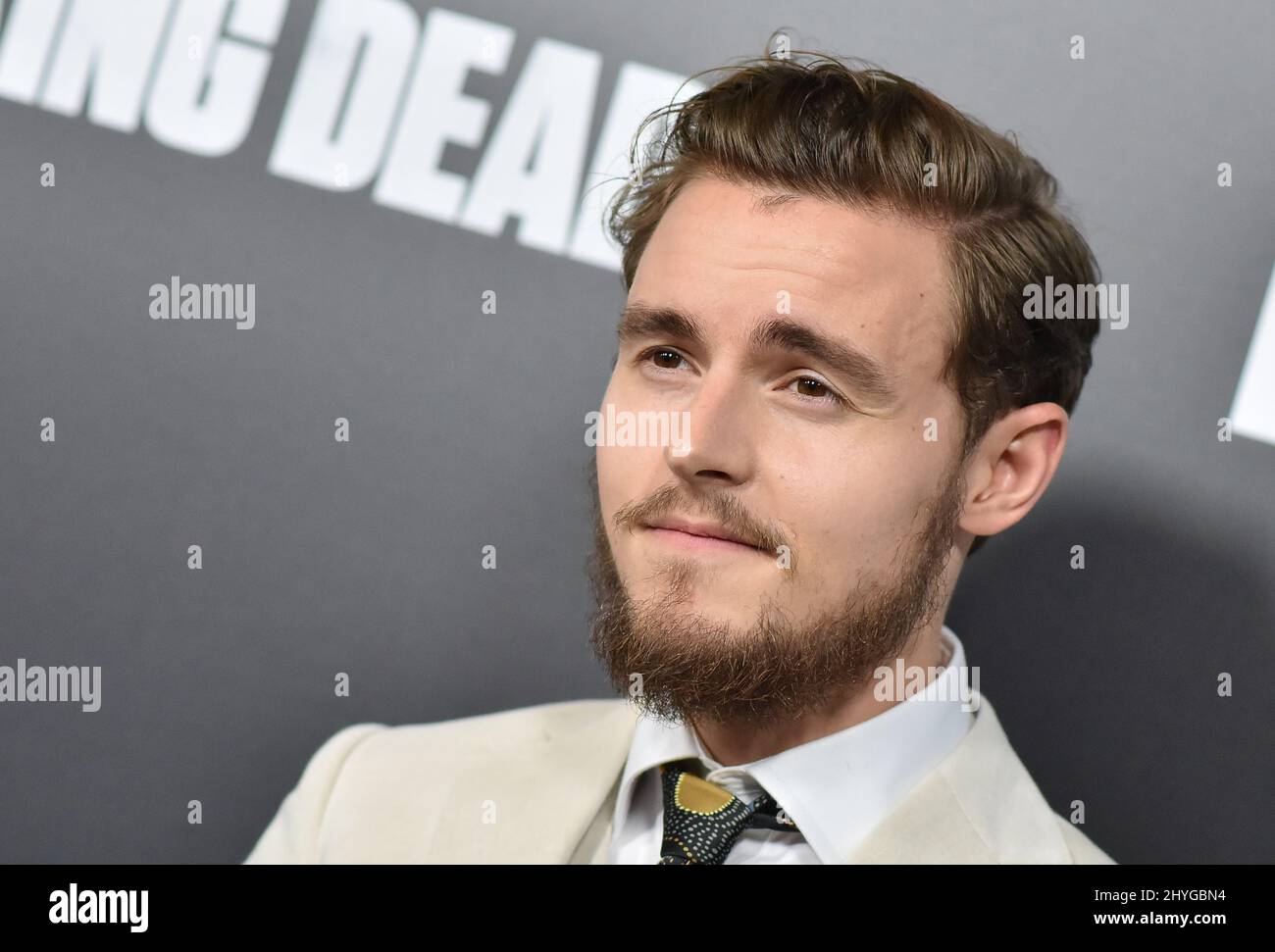 Callan McAuliffe arriving to the 'The Walking Dead' Season 9 Premiere ...